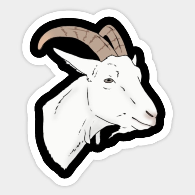 Goat Head - Goat - Sticker | TeePublic