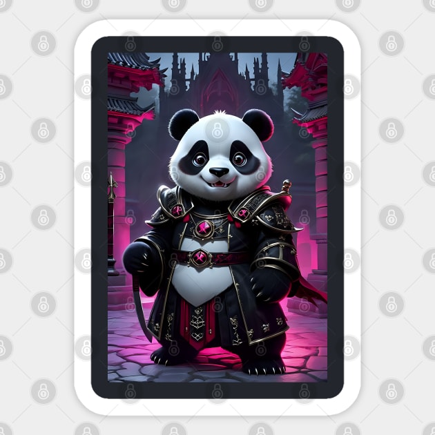 Cute gothic panda - Panda - Sticker | TeePublic