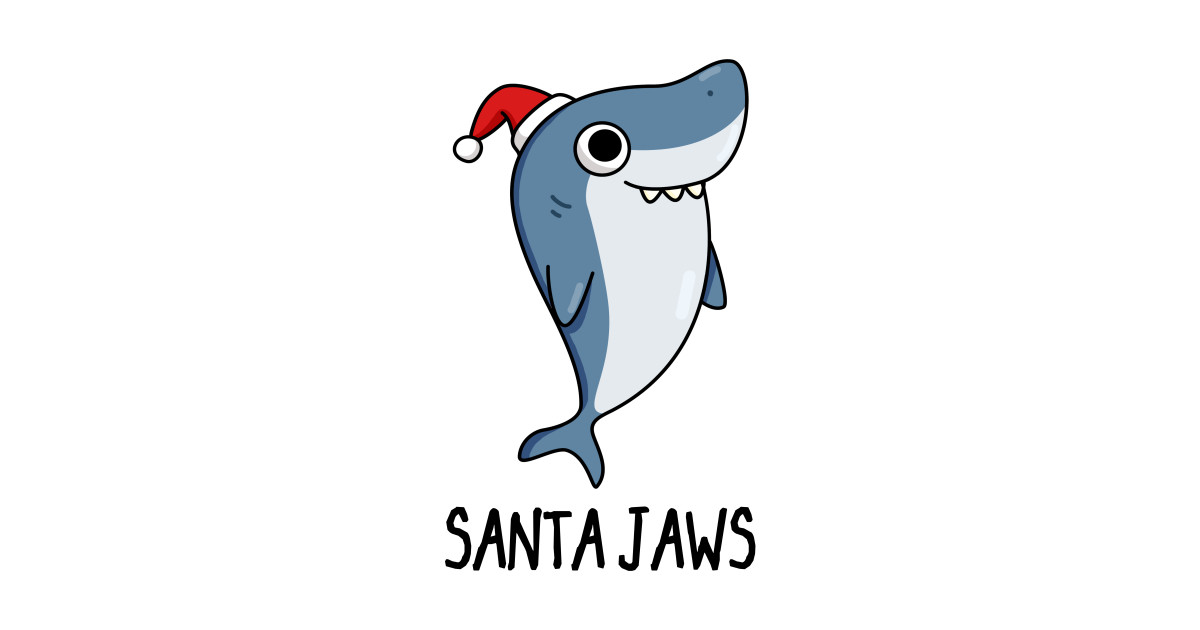 Santa Jaws Christmas - Christmas Pun - T-Shirt | TeePublic