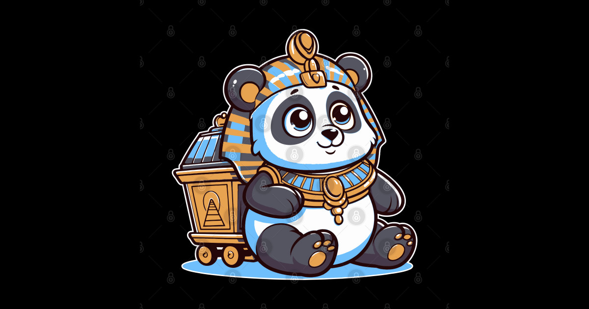 egyptian panda - Egypt - Sticker | TeePublic