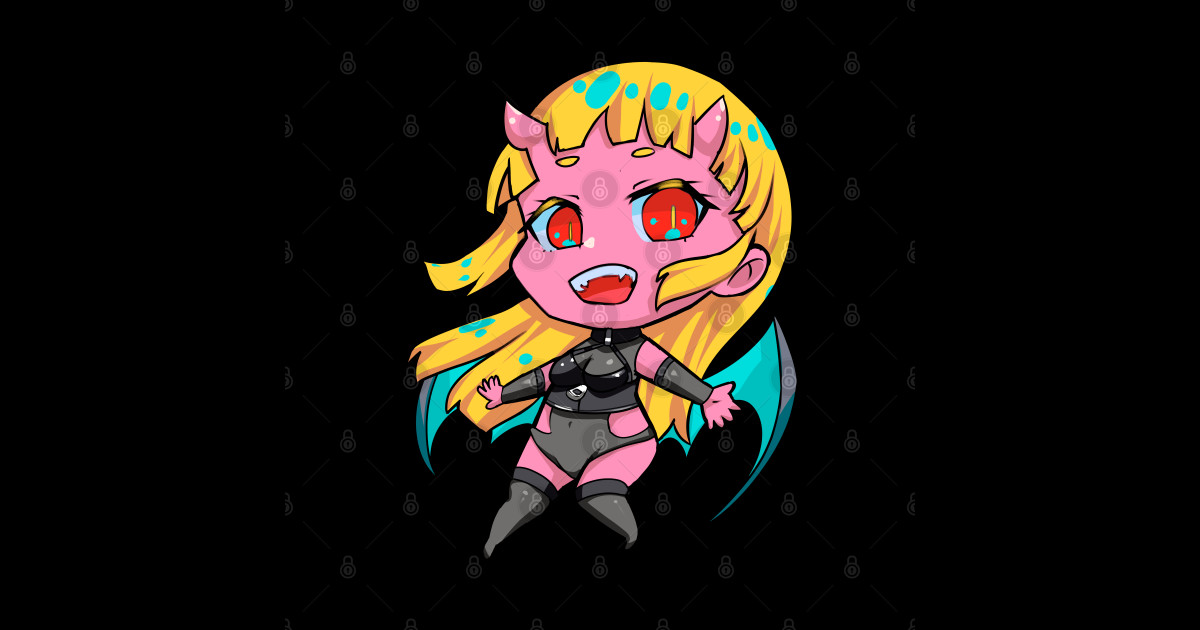 A cute chibi succubus - Chibi Style - Sticker | TeePublic