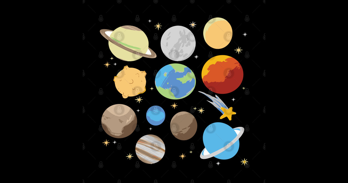 various planets - Planet - Sticker | TeePublic