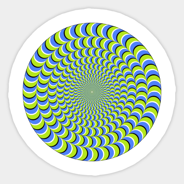 Rotating Snakes Illusion - Rotating Snakes Illusion - Sticker | TeePublic