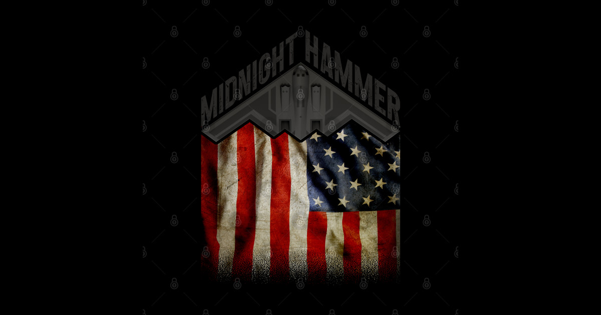 Operation Midnight Hammer B-2 Stealth Jet With American Flag ...