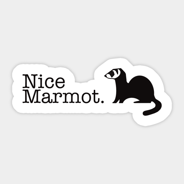 NiceMarmot logo - Nice Marmot - Sticker | TeePublic