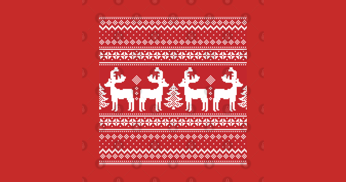Reindeer Rudolph Christmas Pixel Art Design - Rudolf - T-Shirt | TeePublic