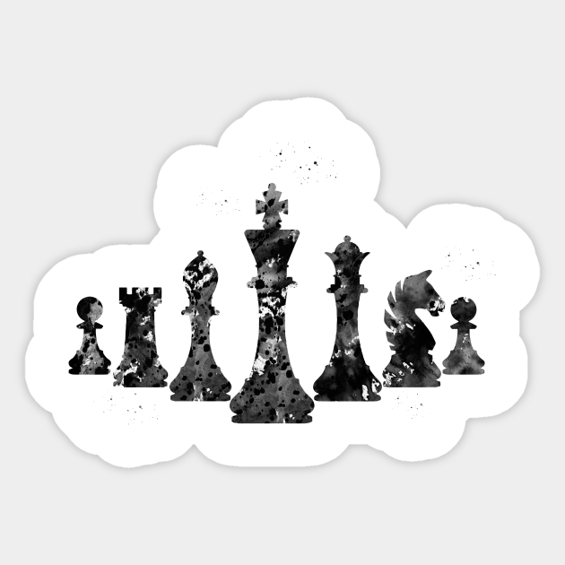 Chess pieces - Chess - Sticker | TeePublic