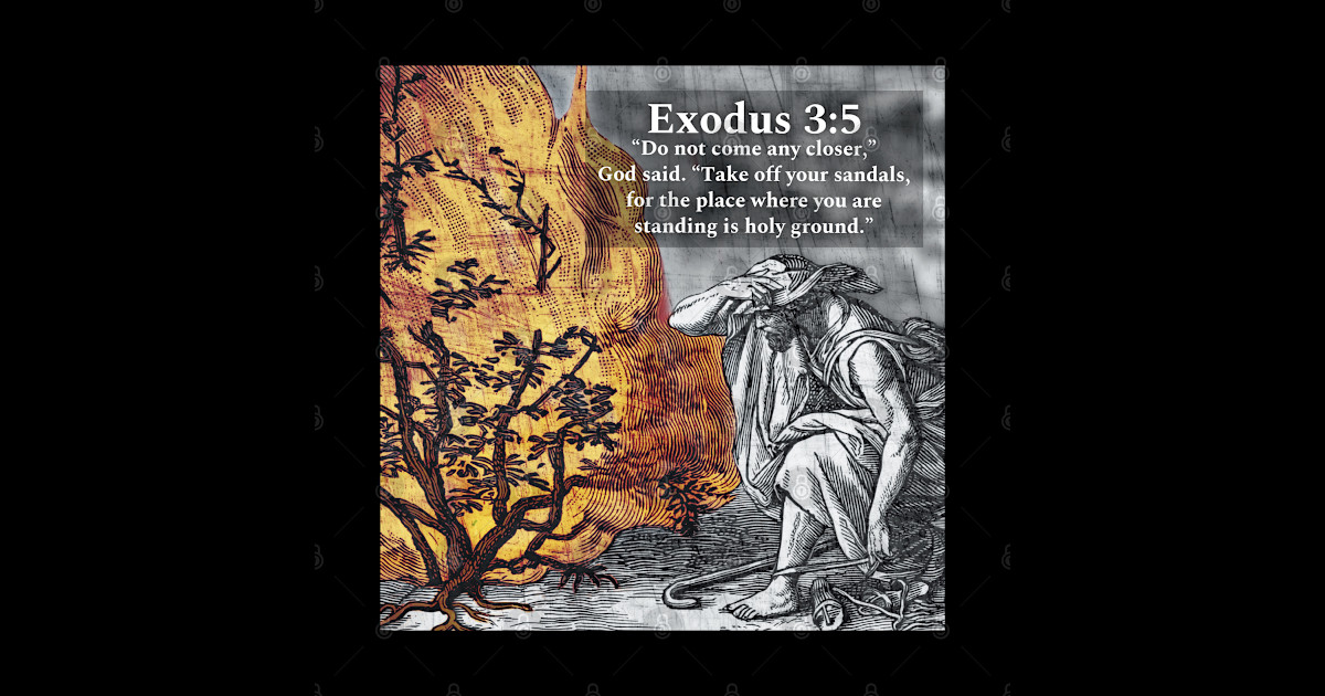 Exodus 3:5 - Bible Verse - Sticker | TeePublic