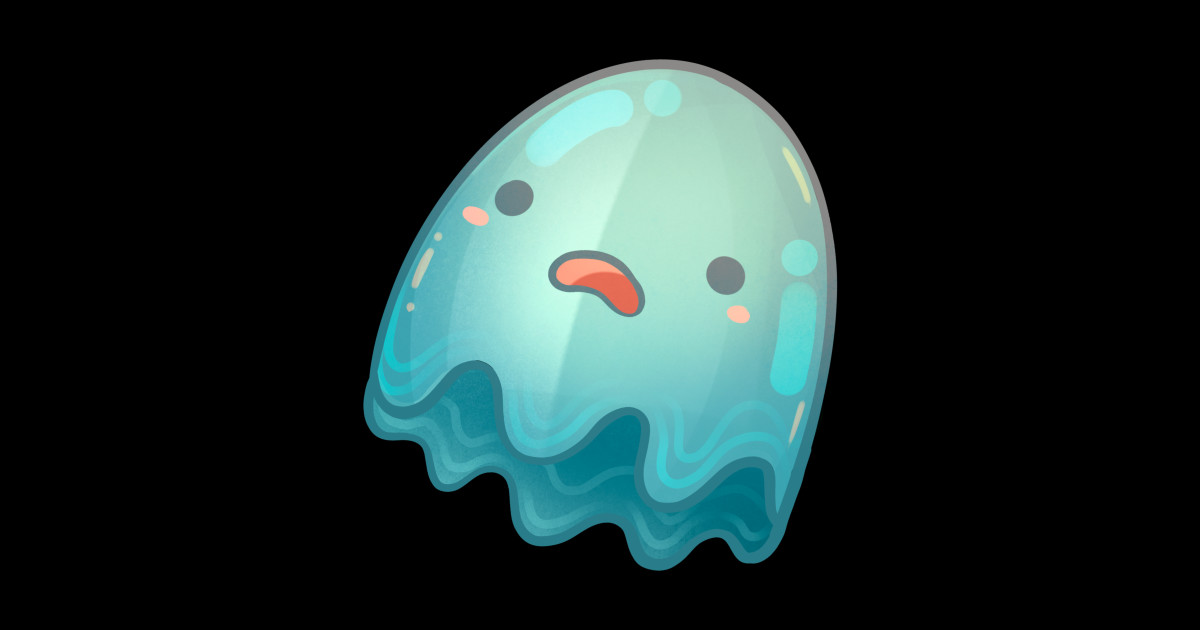 Little Blue Ghost - Ghost Illustration - Sticker | TeePublic