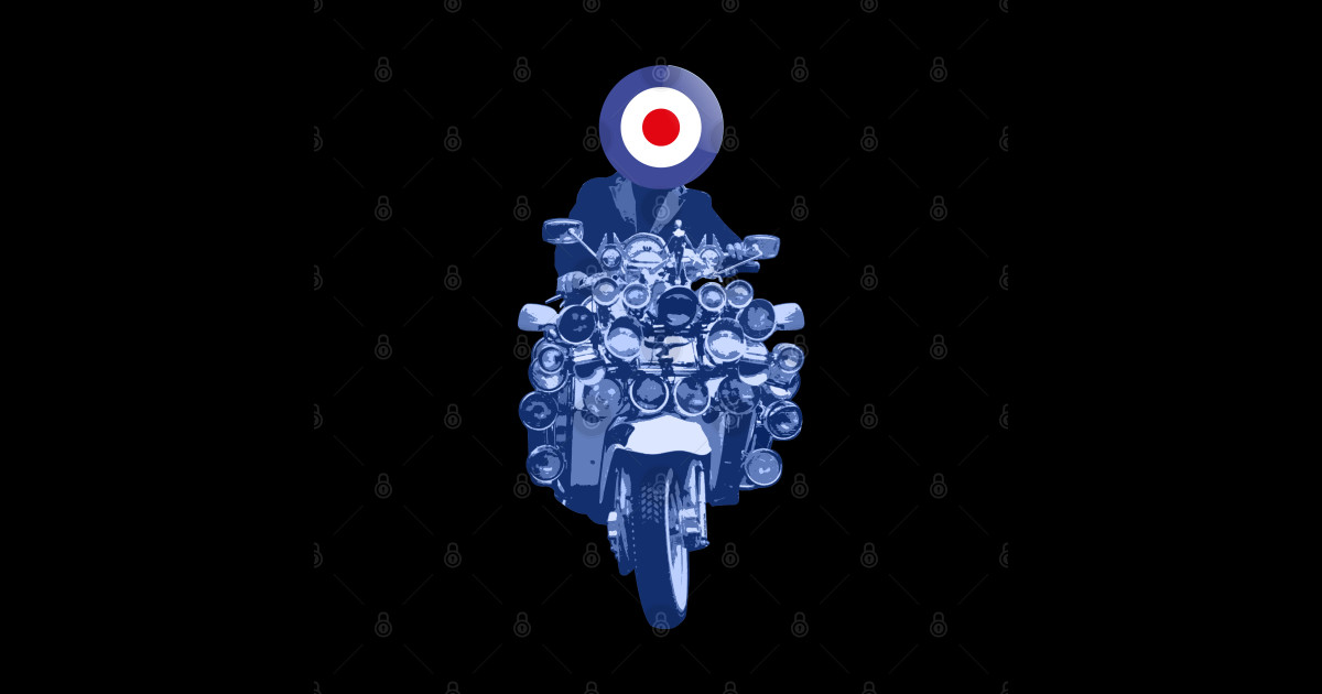 Mod Head Blue Version - Mod Scooter - Posters and Art Prints | TeePublic