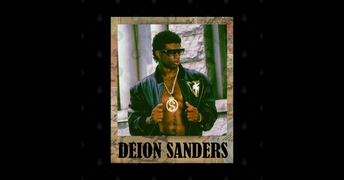 Deion Sanders // Vintage Frame - Deion Sanders - Sticker | TeePublic