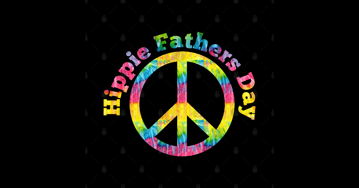 Hippie Father's Day - Hippie Hippy Fathers Day - Sticker | TeePublic