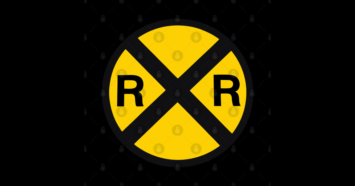 Railroad Xing Sign - Railroad Xing Sign - Sticker | TeePublic