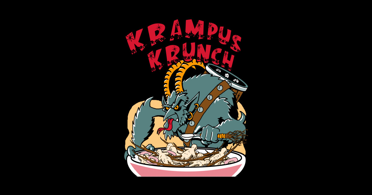 Krampus Krunch - Krampus - Sticker | TeePublic