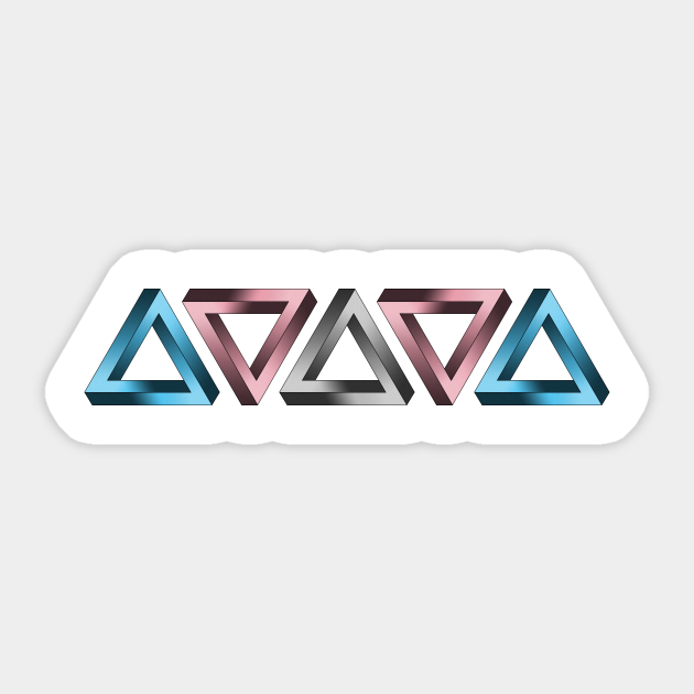 Transgender Pride Flag Colored Twisted Triangles Optical Illusions ...