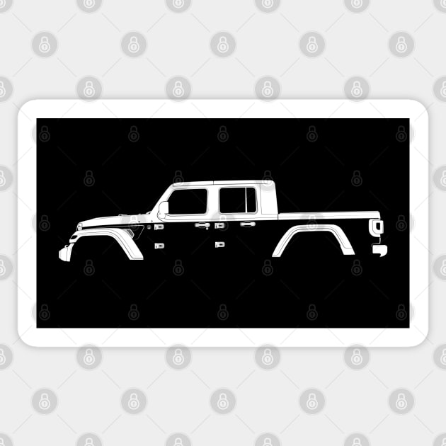 Jeep Gladiator (JT) Silhouette - Jeep Gladiator - Sticker | TeePublic