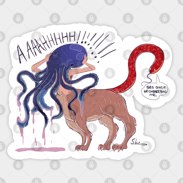 Wacky hybrid Illustration - Hybrid - Sticker | TeePublic