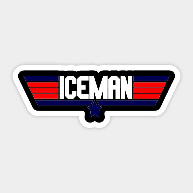 "Iceman" 80's action movie design - Iceman 80s Movie - Sticker | TeePublic