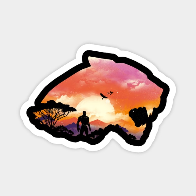 Wakanda Sunset - Wakanda Black Panther - Magnet | TeePublic