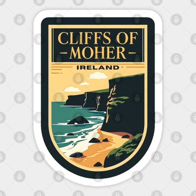 Cliffs of Moher - The Burren - Ireland - Cliffs Of Moher - Sticker ...