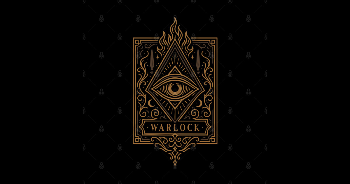 Warlock Emblem Tabletop TTRPG Character Classes - Warlock - Sticker ...