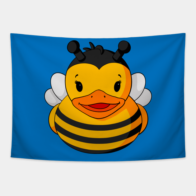 Bee Rubber Duck - Rubber Ducky - Tapestry | TeePublic