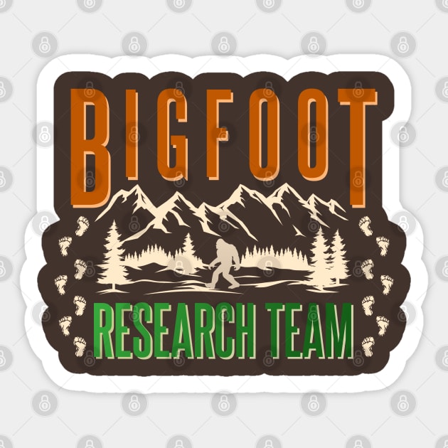 Bigfoot Research Team - Bigfoot Gift - Sticker | TeePublic