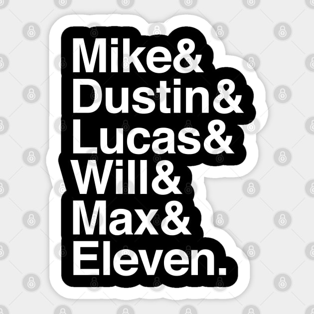 Stranger Things // Names List Design - Stranger Things - Sticker ...