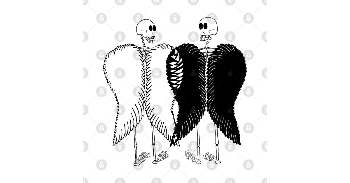 Skeleton Friends - Best Friends Forever BFF Skeletons with Wings - Best ...