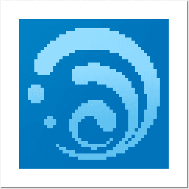 Hydro Elements Genshin Impact Pixel Art - Genshin Impact - Posters and ...