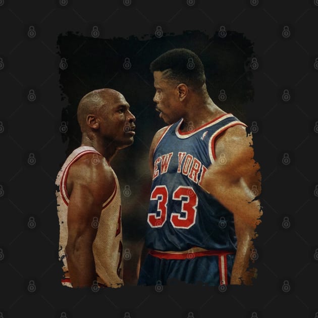 Michael Jordan vs Patrick Ewing, 1992 - Basketball - T-Shirt | TeePublic