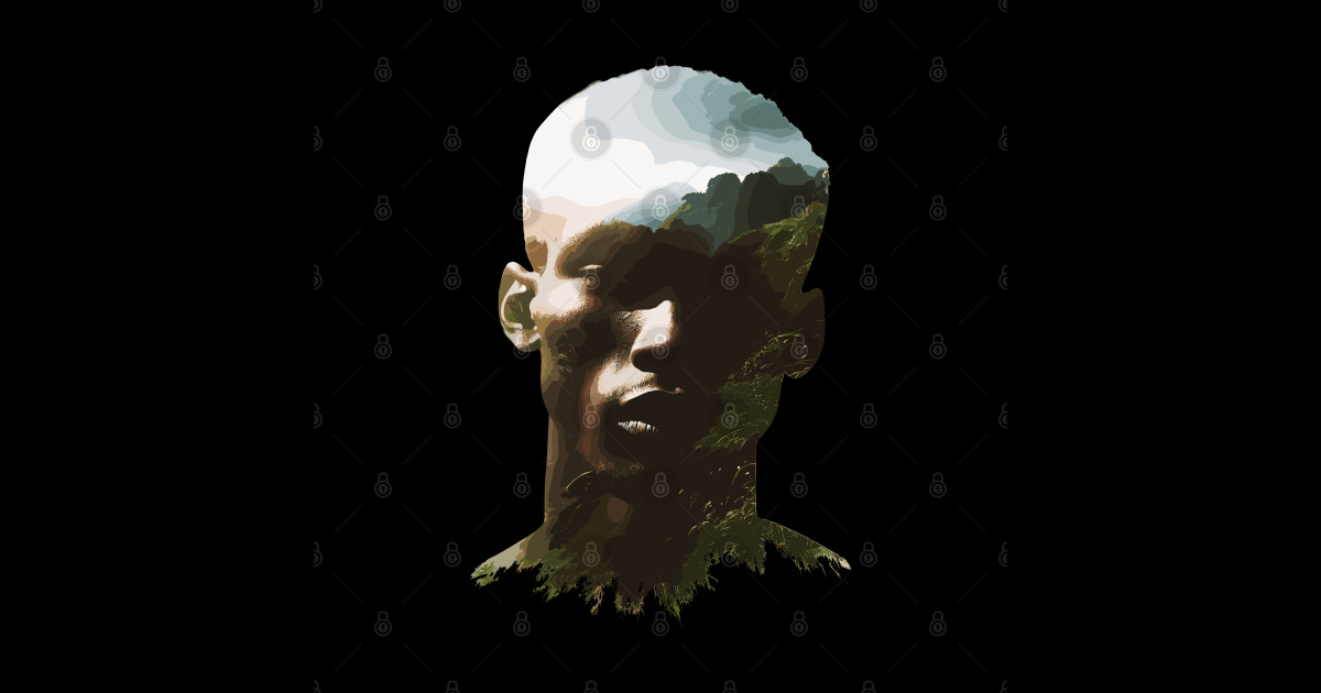 Afrocentric Man Nature - Afrocentric - Sticker | TeePublic