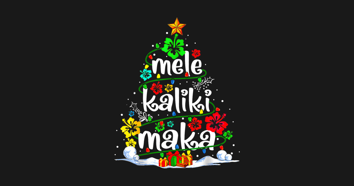 Mele Kalikimaka Tropical Hawaiian Santa Tree - Mele Kalikimaka ...