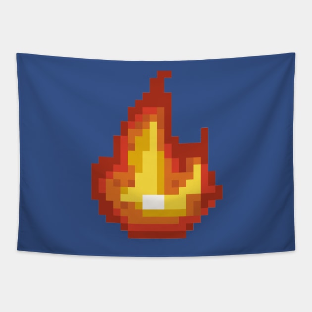 Pixel art - Flame blue version - Fire - Tapestry | TeePublic