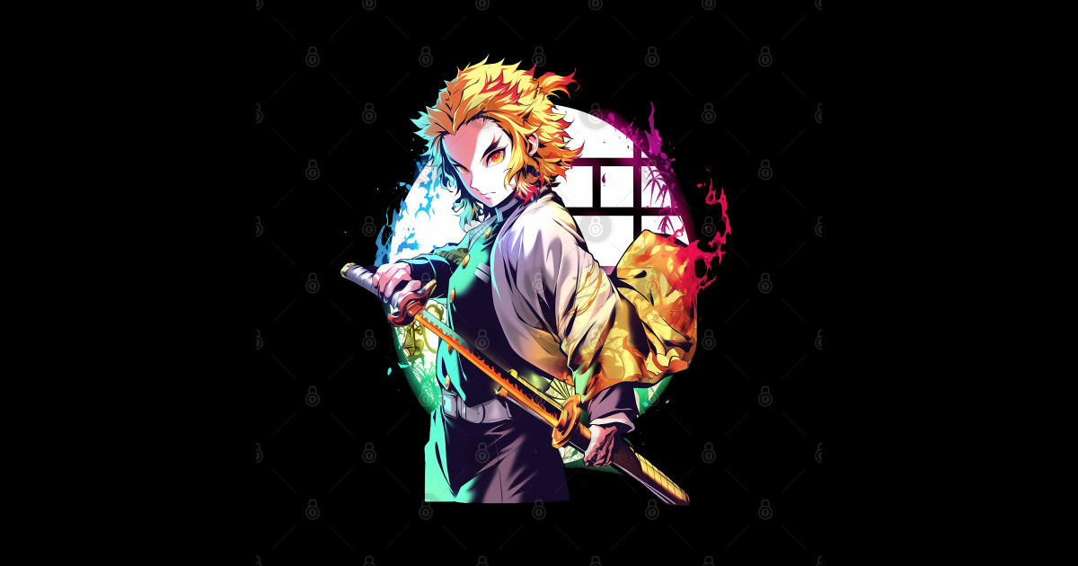 Rengoku Kyojuro - Fire Pillar - Rengoku Kyojuro - Sticker | TeePublic