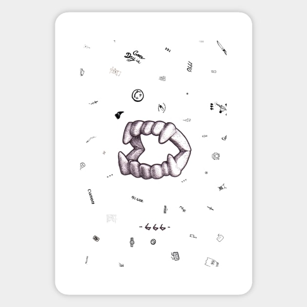 teeth bite tattoo designs