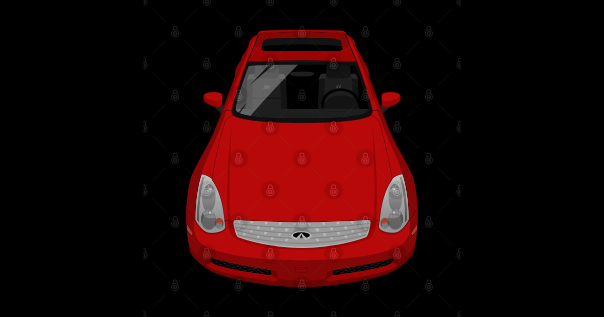 G35 Coupe 3rd gen 2003-2007 - Red - Red G35 Coupe - Sticker | TeePublic