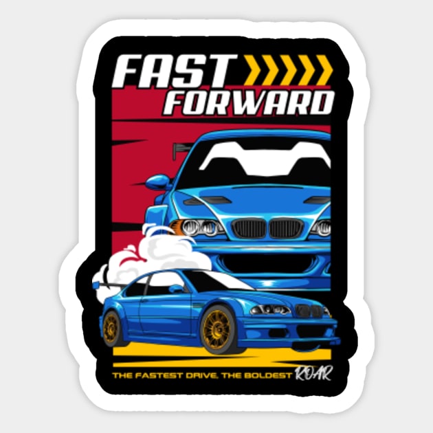 GTR E46 Fast Forward - Bmw M3 Gtr E46 - Sticker | TeePublic