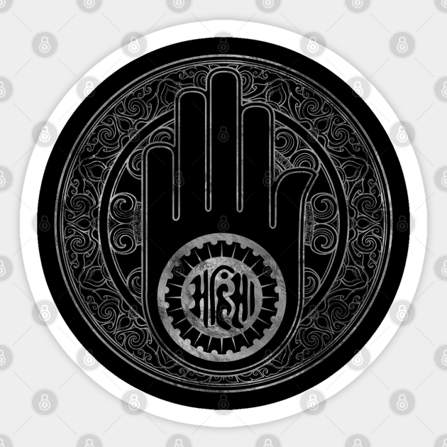 Jain Hand -symbol of Jainism - Jain Hand - Sticker | TeePublic