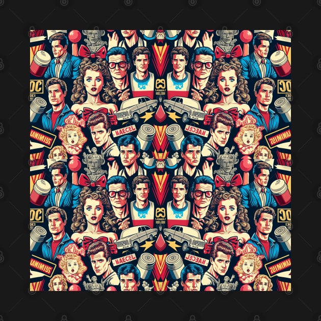 Iconic Retro Pop Culture Pattern - Pop Culture - T-Shirt | TeePublic
