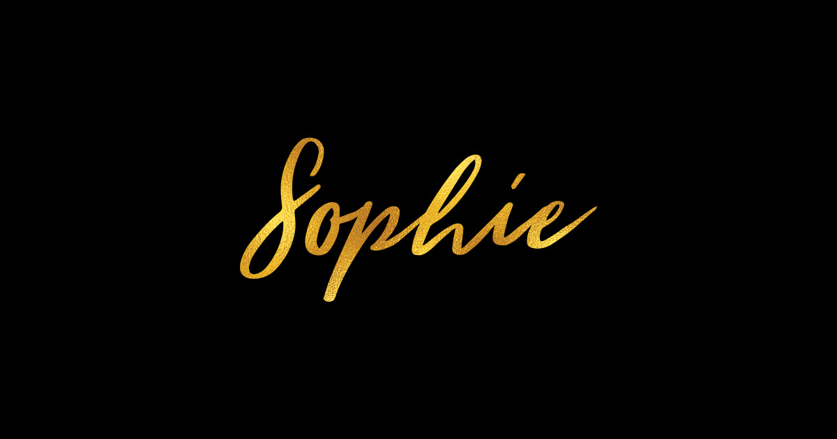 Sophie Name Hand Lettering in Faux Gold Letters - Sophie - Sticker ...