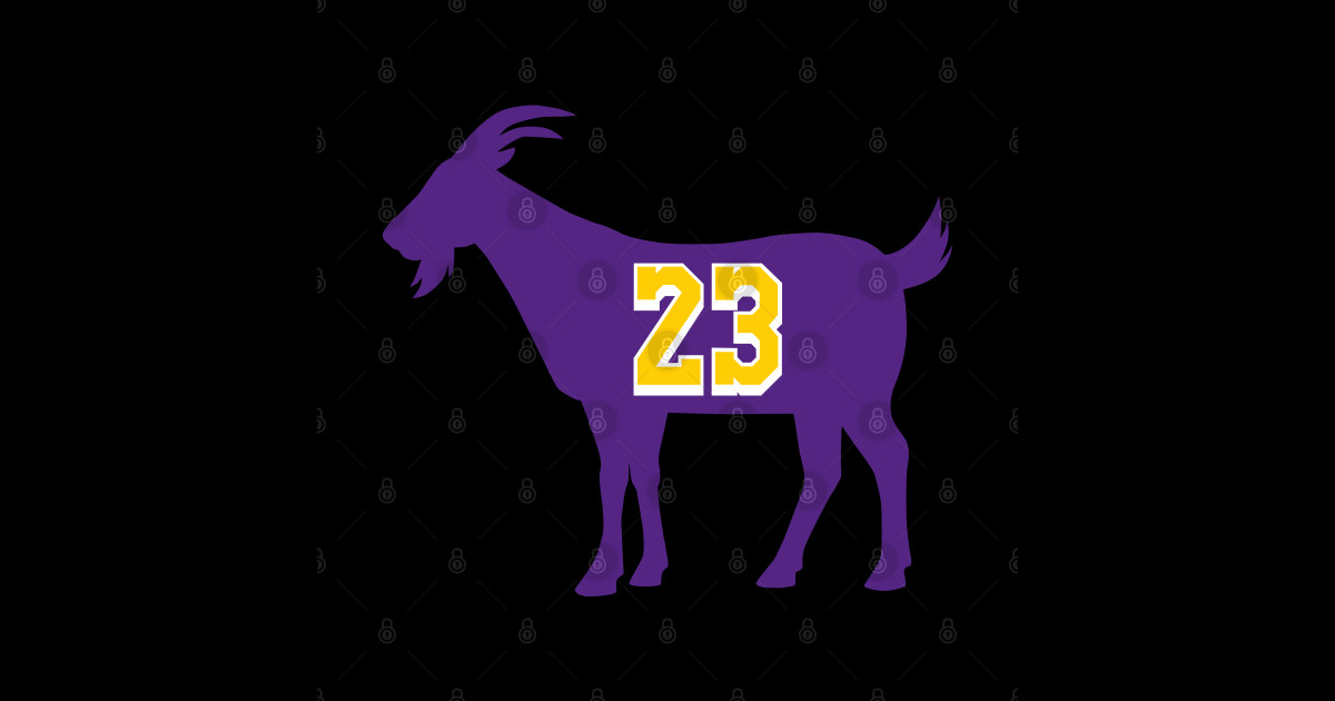 Los Angeles GOAT - number 23 - Purple - Lebron James Goat - Sticker ...