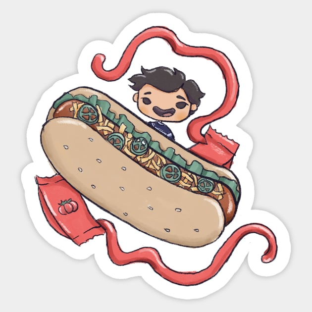 Hotdog or Sausage - Breadcrumbs - Sticker | TeePublic