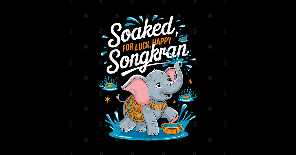 Happy Songkran - Thai New Year - Happy Songkran Thai New Year - Sticker ...