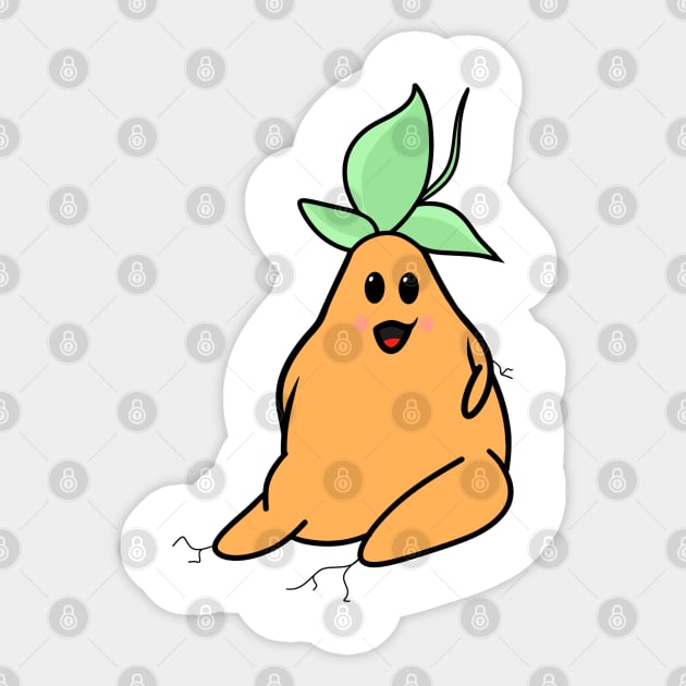 Chubby smiling mandrake - Mandrake - Sticker | TeePublic