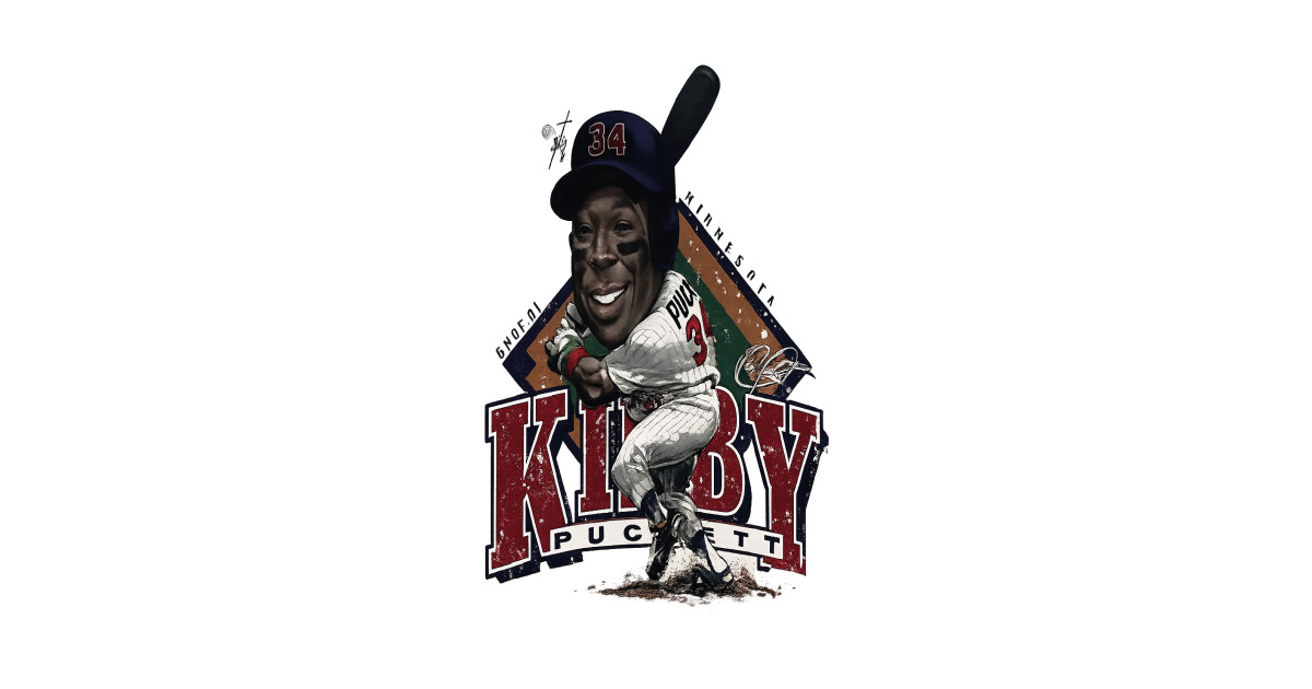 Kirby Puckett Minnesota Twins baseball Bruce Stark cartoon - Kirby ...