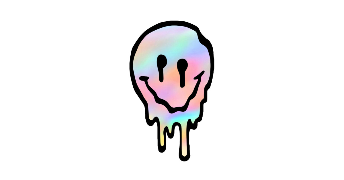 Pastel Drippy Smiley Face - Vsco - T-Shirt | TeePublic