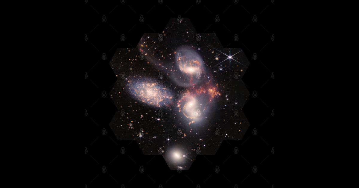 Stephan’s Quintet hexagonal JWST James Webb Space Telescope - Stephans ...