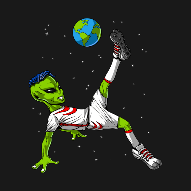 Soccer Alien - Alien Soccer - T-Shirt | TeePublic