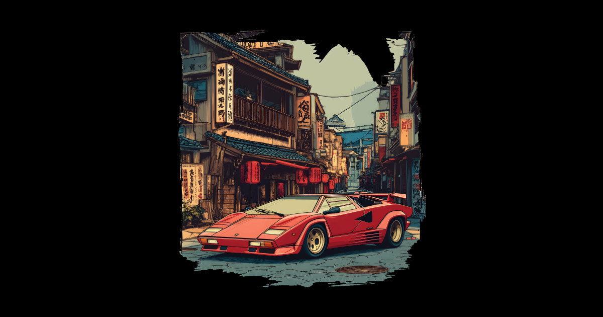 Lamborghini Countach - Lamborghini Countach - Sticker | TeePublic
